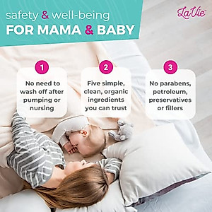 Lavie Organic Nipple Cream, Balm, Butter for Breastfeeding, Pumping, 1 Ounce