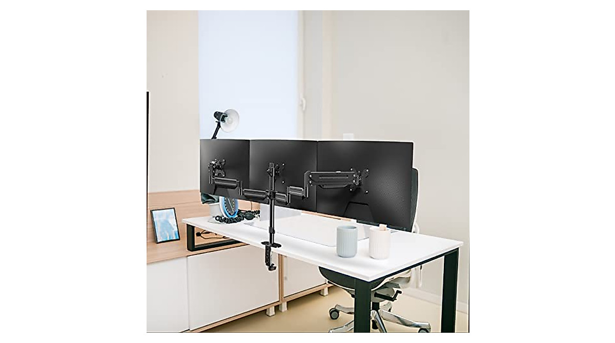 Suptek Triple Monitor Stand - Fits 3 Monitors 17-32 Inches