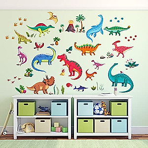 DECOWALL DS9-2115 Large Dinosaur Wall Decals Dino Stickers for Kids Boys Baby Nursery Bedroom Living Room Classroom Playroom Home Decor Art Decoration