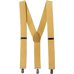 Gold Adjustable Metal Clip Accessory Suspenders - 1 Pack - Durable Polyester, Stylish & Versatile Accessory - Perfect For Weddings, Events & Everyday Elegance, One Size Fits Most