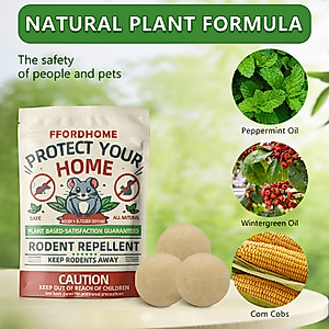 Rodent Repellent,Mice Repellent, Rodent & Insect Repellent Pouches,Peppermint Formula for Mice, Rats, Ants, Roaches, Moths - Indoor Mouse & Mosquito Deterrent - 8-Pack