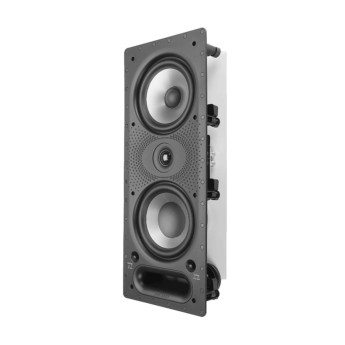 Polk Audio 265-RT 3-Way in-Wall Speakers - The Vanishing Series | 2 Speakers | Easily Fits in Ceiling/Wall | Use in Front, Rear or as Surrounds | White, Paintable Grille