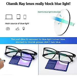 OIAMIK Blue Light Blocking Glasses: Computer Reading TV Phones Gaming Glasses Anti Eyestrain Blue Light Glasses for Woman/Men Anti UV Glare Eyeglasses (Black)