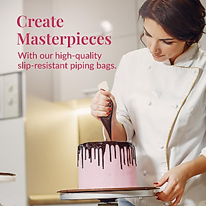 200 Pieces Anti Burst Piping Bags - 12 Inch | Pastry Bags | Icing Piping Bags | Tipless Piping Bags | Icing Bags | Frosting Bags | Piping Bag