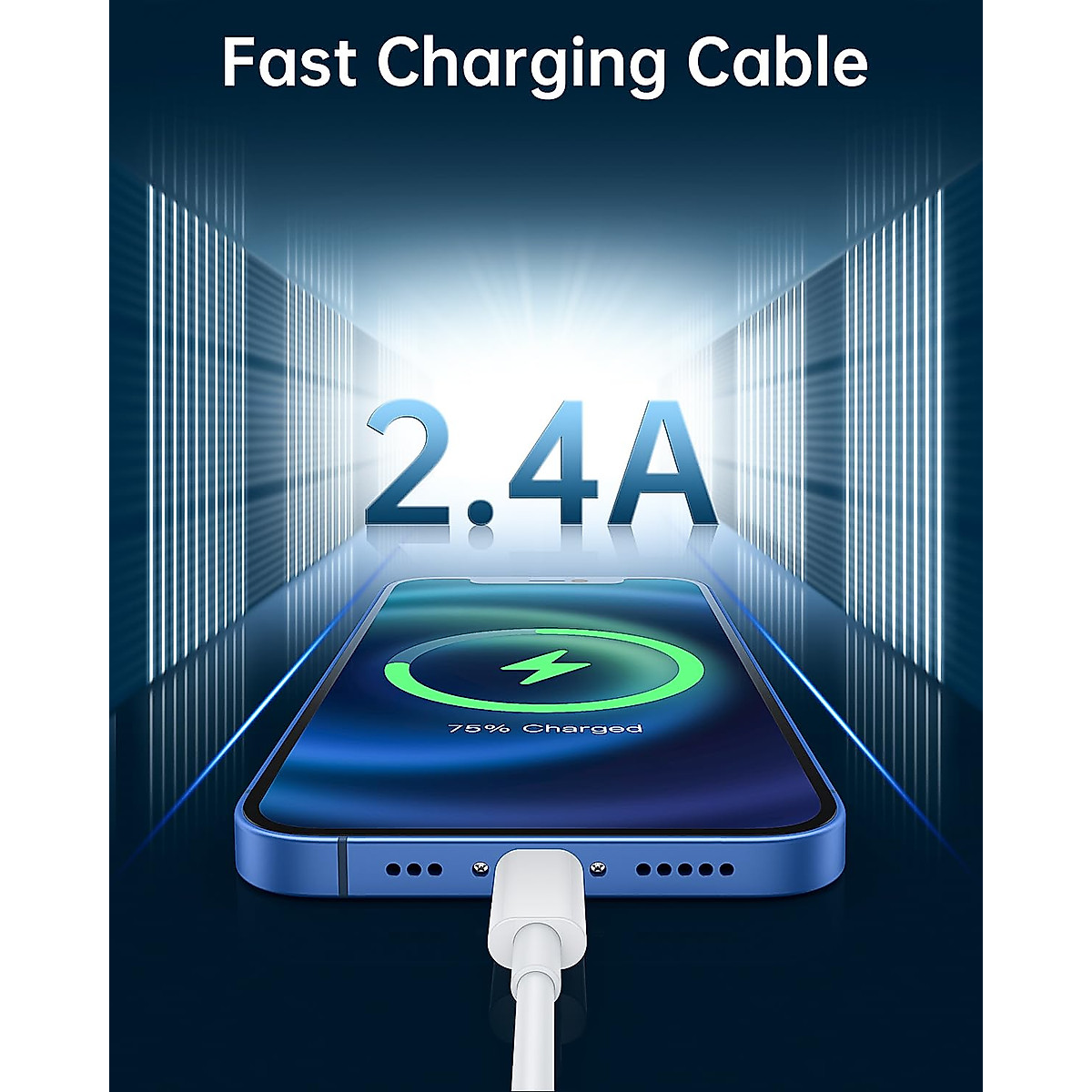 iPhone Charger Cord 6Ft (3-Pack), USB to Lightning Cable for Apple iPhone 14/13/12/11 Pro Max/XS/XR/8, High Speed Data Sync & Fast Charging