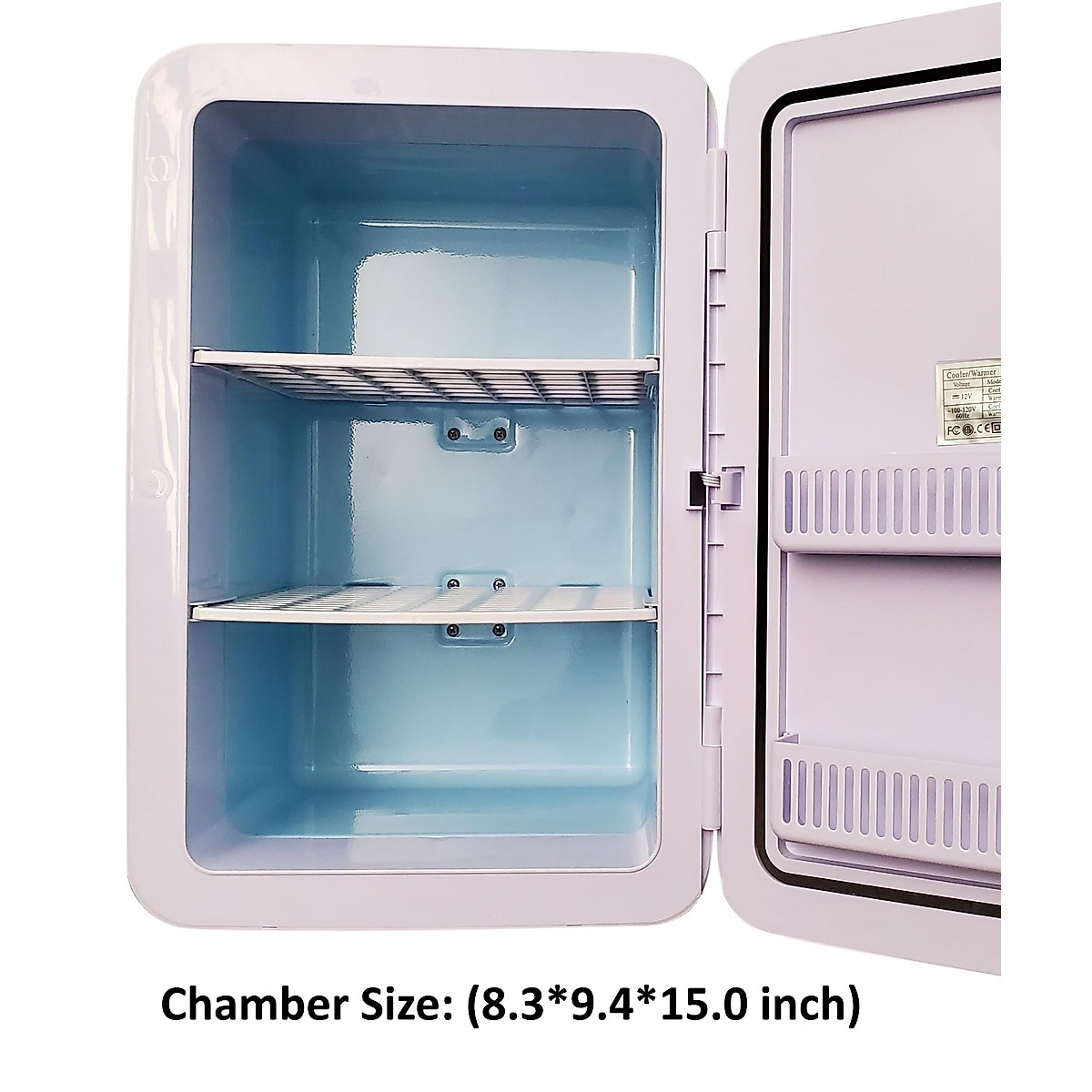 Microyn Mini Fridge, Portable Refrigerator, Cooler, Warmer with Glass Front and Digital Temperature Control, 110V AC and 12V DC Car Plugs (20L)