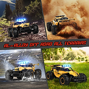 BLUEJAY Remote Control Car for Boys, RC Cars, 1:12 Monster RC Truck Off Road with LED Headlight and Rechargeable Battery Gifts for Adults Boys 8-12