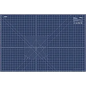OLFA 24" x 36" Self Healing Rotary Cutting Mat (RM-MG/NBL) - Double Sided 24x36 Inch Cutting Mat with Grid for Fabric, Sewing, Quilting, & Crafts, Designed for Use with Rotary Cutters (Navy)
