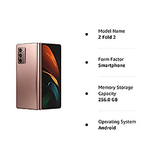 SAMSUNG Electronics Galaxy Z Fold 2 5G F916U | Android Cell Phone | 256GB Storage | US Version Smartphone Tablet | 2-in-1 Refined Design, Flex Mode | T-Mobile Locked - (Renewed)
