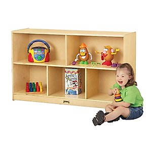 Jonti-Craft Low Single Mobile Storage Unit Shelves, 29.5 x 48 x 15 in