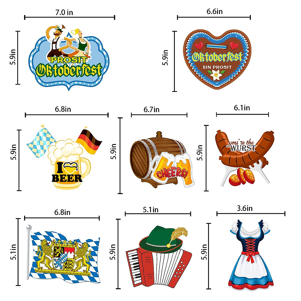 36pcs Oktoberfest Hanging Swirls Decorations, Pre-assembled Oktoberfest Party Decorations, Oktoberfest Party Supplies German Party Decorations for Bavarian Beer Oktoberfest Decorations Party cocomigo