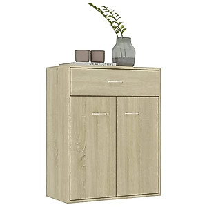 SEASD Sideboards and Buffets Cabinet with Storage Home Decor Sonoma Oak 23.6"x11.8"x29.5" Chipboard