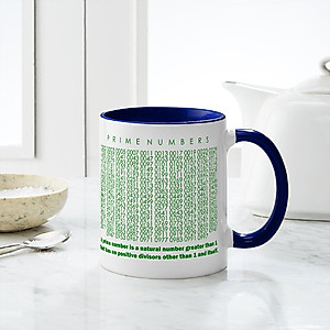CafePress Prime Numbers: Mathematics Mugs Ceramic Coffee Mug, Tea Cup 11 oz