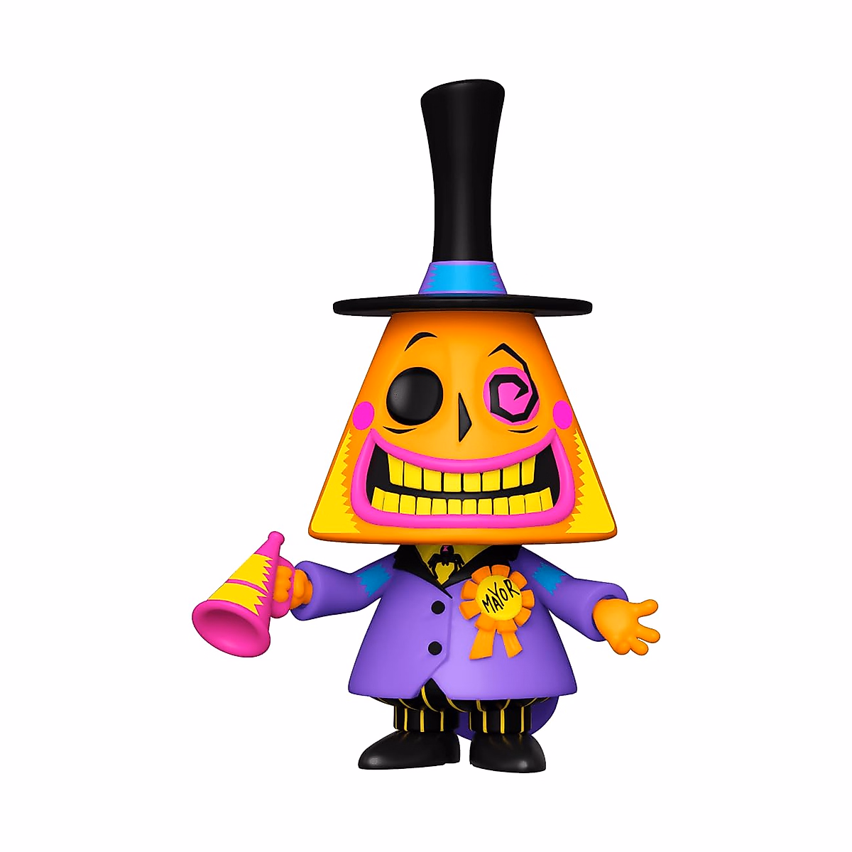 POP Disney: The Nightmare Before Christmas - Mayor (Blacklight) Funko Vinyl Figure (Bundled with Compatible Box Protector Case) Multicolored 3.75 inches