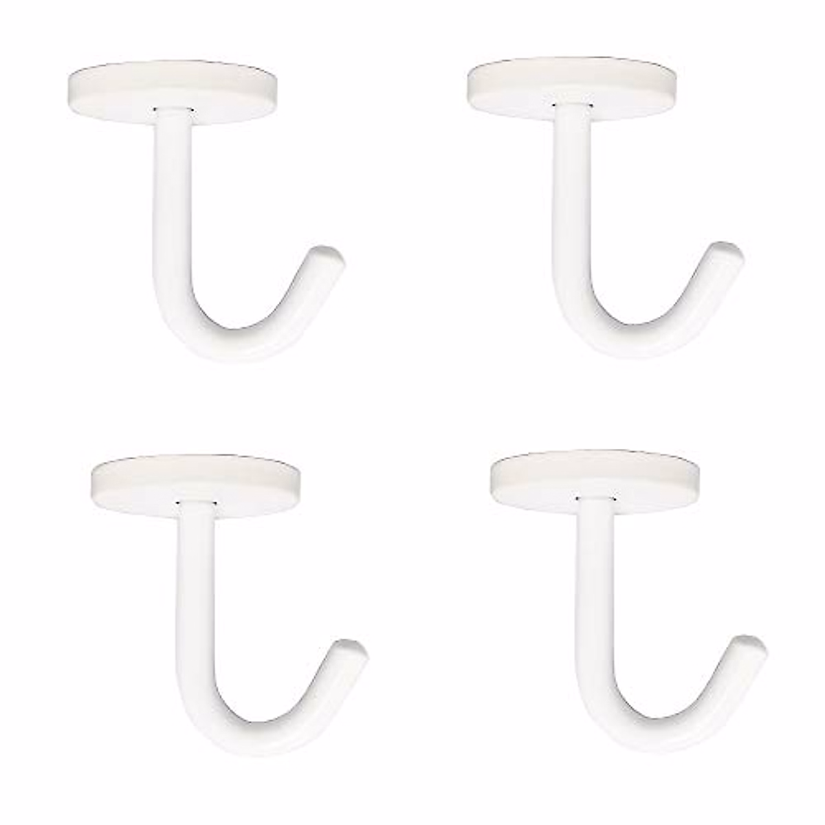 FYTRONDY White Edition Stainless Steel Screws Mount Ceiling Hooks, Coat Hanger (2 INCH, 4 Pack)