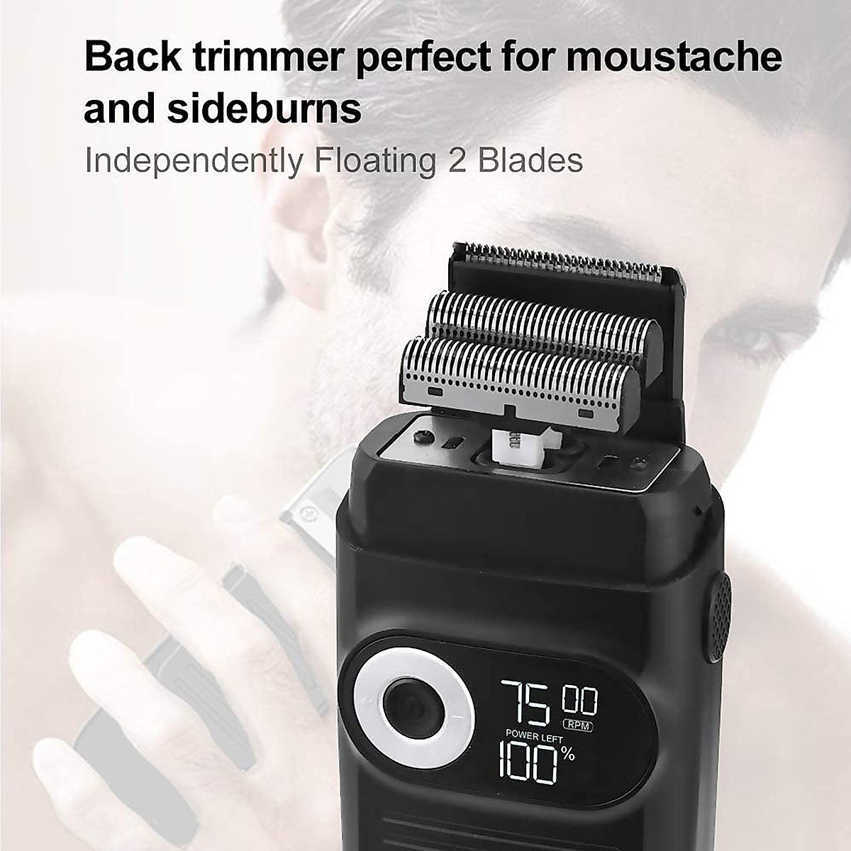 Head Shaver for Bald Men,2 in 1 Electric Shaver for Men, 3-Speed Adjustable Clippers for Men,Washable Foil Shaver with LCD Display,Professional Beard Trimmer with Replacement Blade