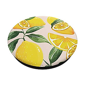 Lemon Pattern Phone Popper PopSockets Swappable PopGrip