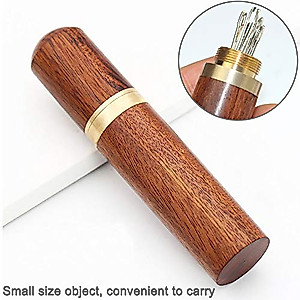 4 Pieces Sewing Needles Holder Sewing Storage Case Wooden Needle Storage Case Box for Sewing Supplies Storage