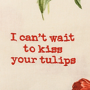 Primitives by Kathy I Can't Wait to Kiss Your Tulips Decorative Kitchen Towel