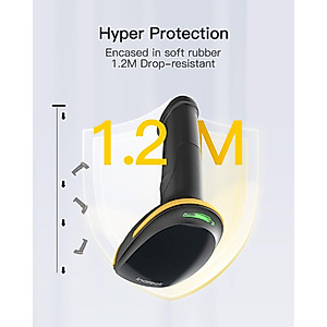 Inateck Wireless Barcode Scanner, Bluetooth Bar Code Scanner, 1D USB Barcode Reader Handheld, 1 Charge 3 Months, Scanner Barcode with APP and SDK