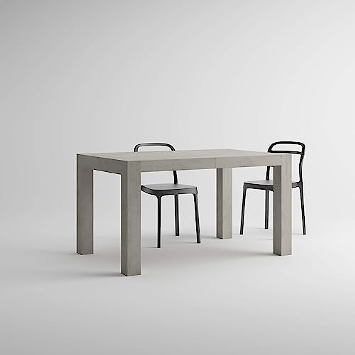 Mobili Fiver, Iacopo Extendable Dining Table, Concrete Grey, Made in Italy