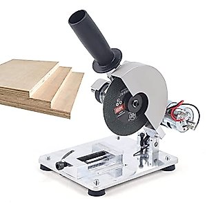 Portable Table Saw Miter Saw, Manual Chop Saw Cutting Machine for Crafts Wood Plastic Aluminum Alloy Acrylic Cutting, Angle and Cutting Depth Adjustable, Soft Metal Cutting Machine with Saw Blade