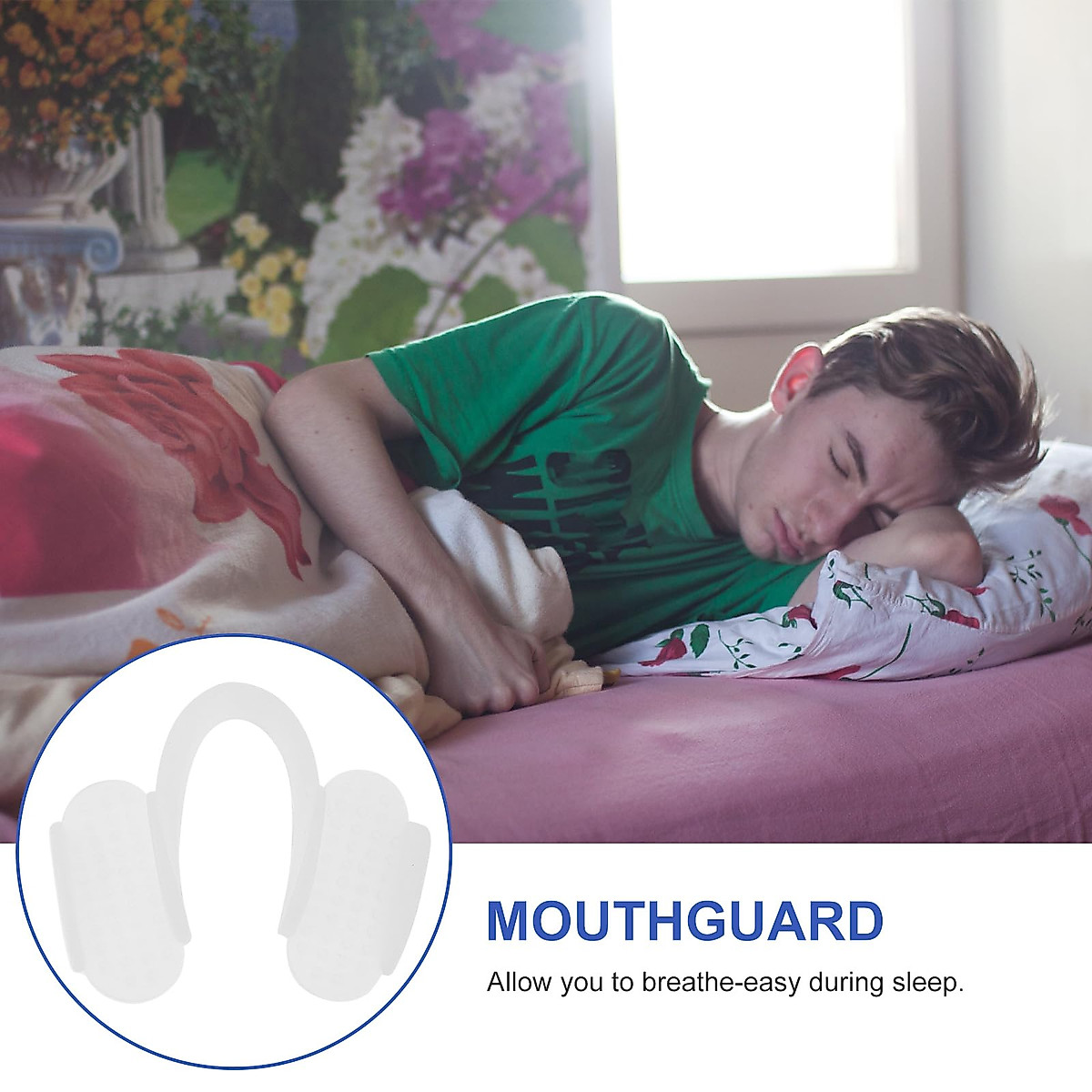 HEALLILY Clear Mouth Grinds, Silicone Dental Mouth Guard Teeth Splint Protector for Preventsing Night Teeth Grinding Bruxism Clenching