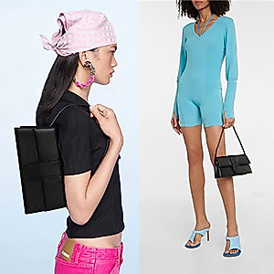 Shoulder Bags for Women, Square Hobo Tote Handbag Mini Clutch Purse Small Shoulder bag Cross Body Purse Handbag black