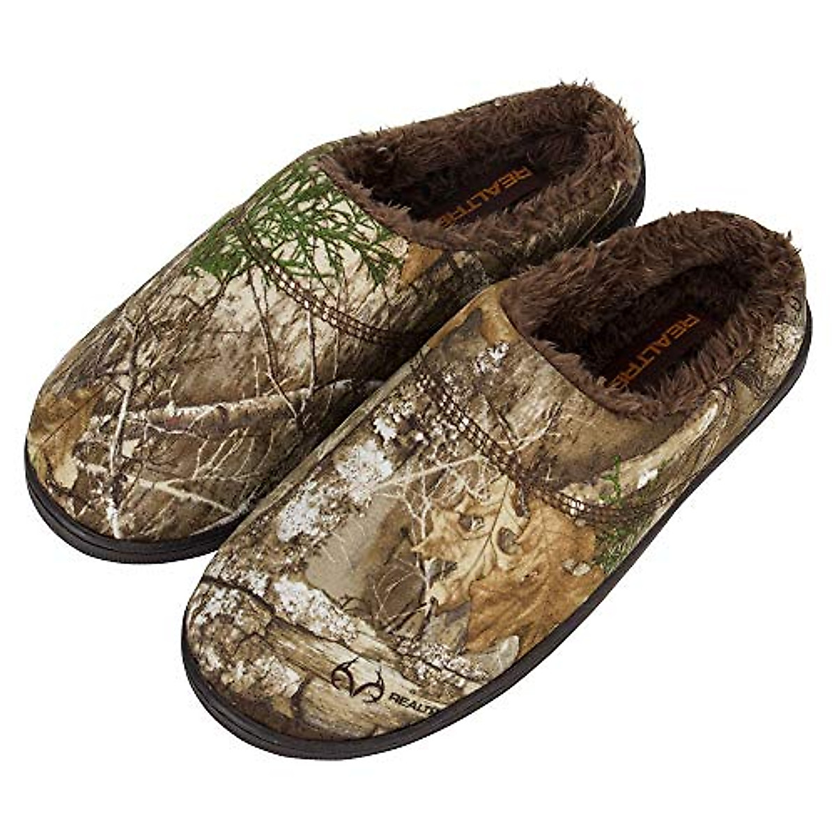 Realtree Boy's Memory Foam Moccasin House Slipper Indoor/Outdoor, Camo Clog, Small