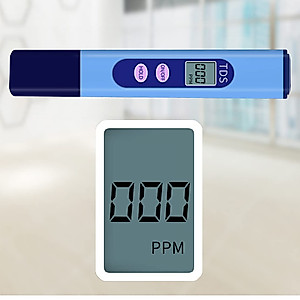 TDS Tester, Water Quality Meter LCD Pen with 0-9990 PPM Measurement Range Portable for The aquaculture Industry Hospitals, Swimming Pools, Household tap Water Quality Testing