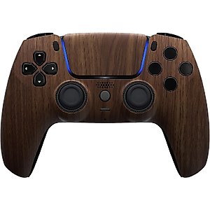 Custom Controllerzz Wireless Controller Compatible with PS5 - Multiple Designs Available (PS5 Wood)