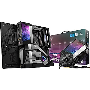MSI MEG Z590 GODLIKE Gaming Motherboard (E-ATX, 11th/10th Gen Intel Core, LGA 1200 Socket, DDR4, PCIe 4, SLI/CFX, M.2 Slots, Thunderbolt, Wi-Fi 6E, Mystic Light RGB)