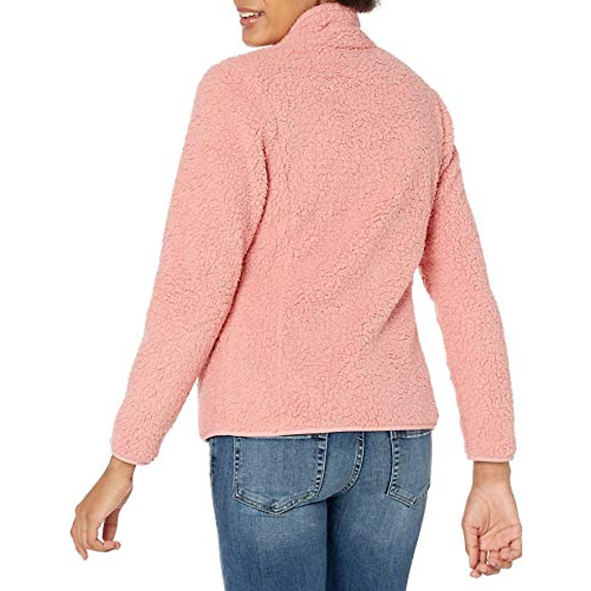 Amazon Essentials Women's Polar Fleece Lined Sherpa Full-Zip Jacket, Blush, X-Large