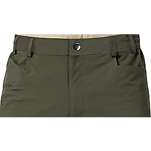 CRYSULLY Men's Outdoor Quick Dry Cargo Shorts Summer Climbing Shorts with Pockets Army Green