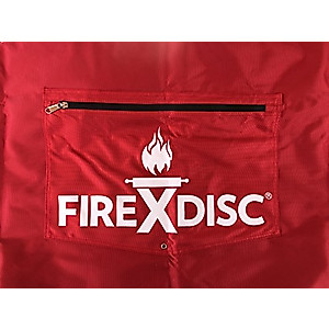 FIREDISC Universal Cover | Protector for Propane Cooker | Heavy Duty Waterproof Cover for Outdoor Cooker | Cover for Grill | Weatherproof Gas Grill Cover | 11.97 x 10.67 x 2.56 inches | Red