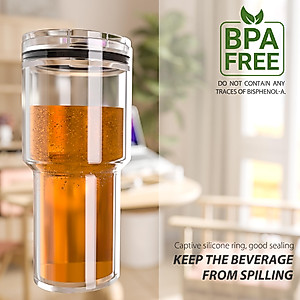 CeleVista 20 oz Tumbler Lid for YETI, 2 Pack Replacement Lids for YETI 20 oz Rambler, 10/24 oz Mug and 10 oz Lowball, Spill Proof Coffee Cup Covers with Magnetic Slider for Outdoor, Gift, BPA Free