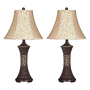 Signature Design by Ashley Mariana Antique Table Lamp, 2 Count, 28.5", Antique Brown