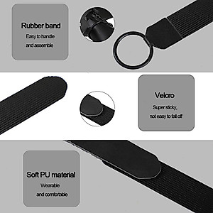 [Newer Version] Mocoe Strap for Adjustable Wrist Strap compatible with Oculus Quest/Oculus Rift S Touch Controller Grip Accessories (Black, 1 Pair)