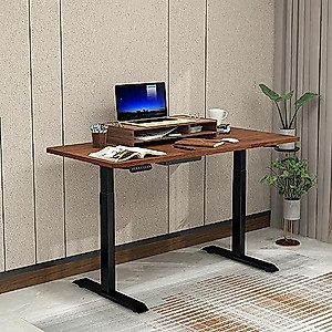 TRUNYAQI Dual Motor Electric Stand Up Desk Frame, Heavy Duty Ergonomic Standing Desk Frame for 27 to 71 Inch Table Tops,Sit Stand Memory Computer Desk Frame, Adjustable Height and Length