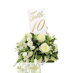 Generic Wedding Table Numbers 1-20| Gold Table Numbers for Party, Centerpiece, Wedding Reception, Birthday, Anniversry - Elegant Seating Chart Display Cards for Table Number Holders