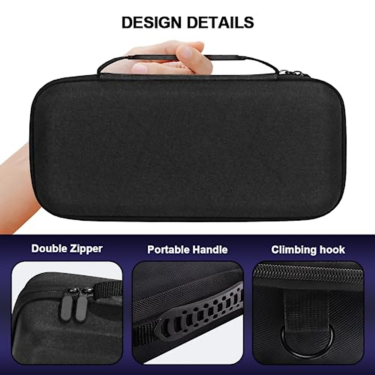 JOYTORN Protective Carrying Case for Rog Ally 7” 120Hz Console,Accessories Organizer Storage Travel Handheld Case Compatible with ASUS Rog Ally Console-Black