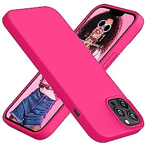 LOVE 3000 Designed for iPhone 13 Pro Max Case, Silicone-Shockproof-Protective Phone Case for iPhone 13 Pro Max 6.7 inch, Hot Pink