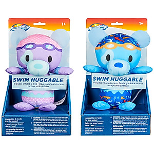 Swimways Huggable Floating Water Stuffed Animal, Bath Toys and Pool Party Favors 2-Pack for Kids Ages 1+, Blue and Purple