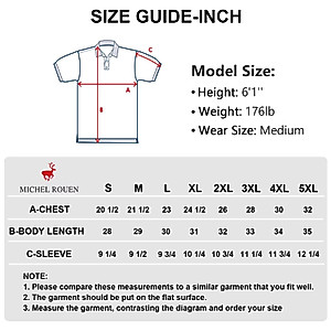 Golf Shirts for Men Dry Fit Moisture Wicking Casual Sport Short Sleeve Mens Golf Polo Shirts