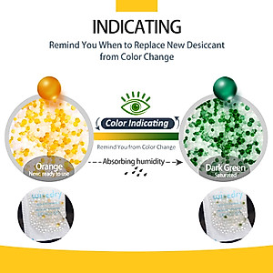 wisedry 120 Packets 2 Gram Silica Gel Desiccant Packs with Color Indicating Beads Moisture Absorber Packets for Food Shoe Boxes Spices Seed Collection Storage Food Grade