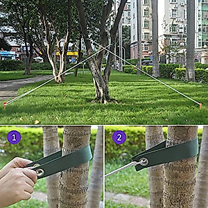 Tree Straps for Staking, 8 PCS Tree Support Straps for Newly Planted Saplings and Hurricane Protection, Tree Straightening Ties Green