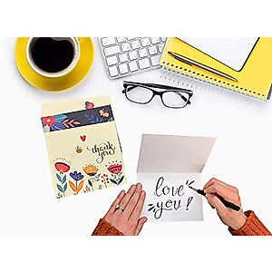 Spark Ink 36 Thank You Cards with Envelopes Bulk, Thank You Notes, Blank Cards and Envelopes, for Wedding, Gift Cards, Christmas, Graduation, Bridal & Baby Shower, Funeral - 4x6 Bulk Stationary Set