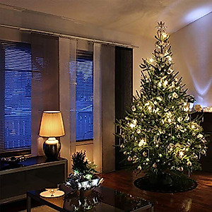 100 Christmas Mini Lights - 24.8 ft / 7.5m - 120V - Warm White Bulbs 2800K - Green Wire - 120V - End to End Connection - Indoor & Outdoor Use - Light Strings for Christmas Tree and New Year Decoration