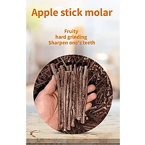 Barn Eleven 100g/0.22lb Natural Apple Sticks, Treats Food for Small Animals, Chew Toys for Chinchilla Guinea Pigs Rabbit Squirrel Hamster Bunny (100g/0.22lb)