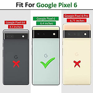 Gritup Pixel 6 Case, Google Pixel 6 Case with HD Screen Protector, Glitter Liquid Pixel 6 Phone Case Gradient Bling Quicksand Protective Soft Phone Case for Google Pixel 6, Teal/Purple